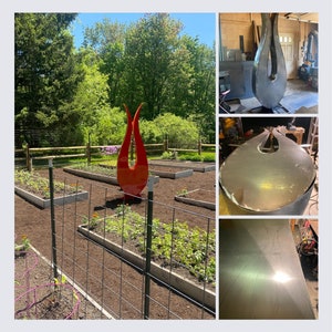 Abstract Tulip Sculpture, Hand Made From Steel and Powder Coated. Tulip ...