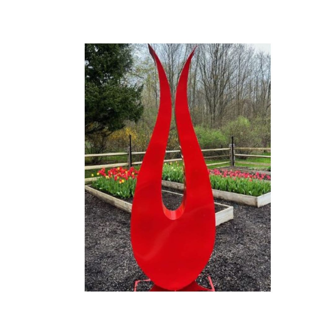 Abstract Tulip Sculpture, Hand Made From Steel and Powder Coated. Tulip ...