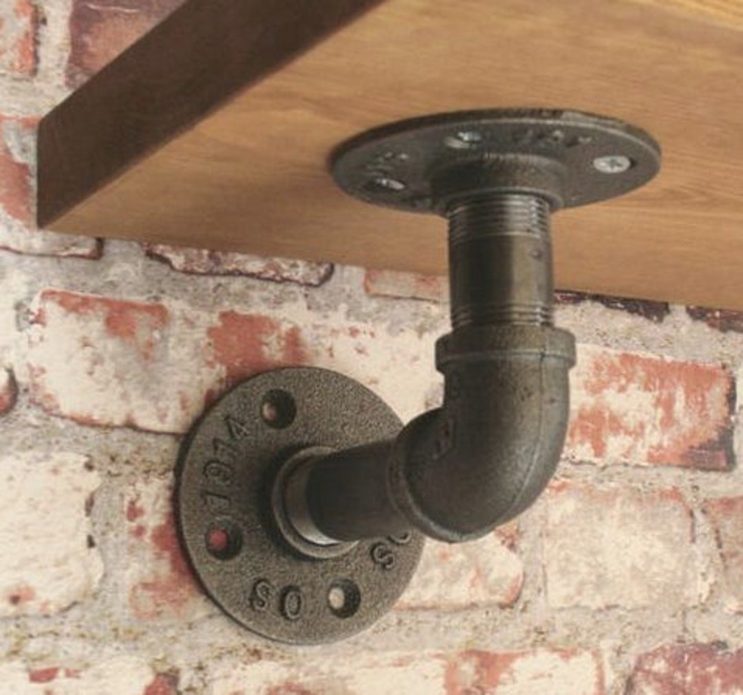 FARMHOUSE Pipe Shelf Bracket Holder, Steam Punk Industrial Decor, FLOATING SHELF - Etsy