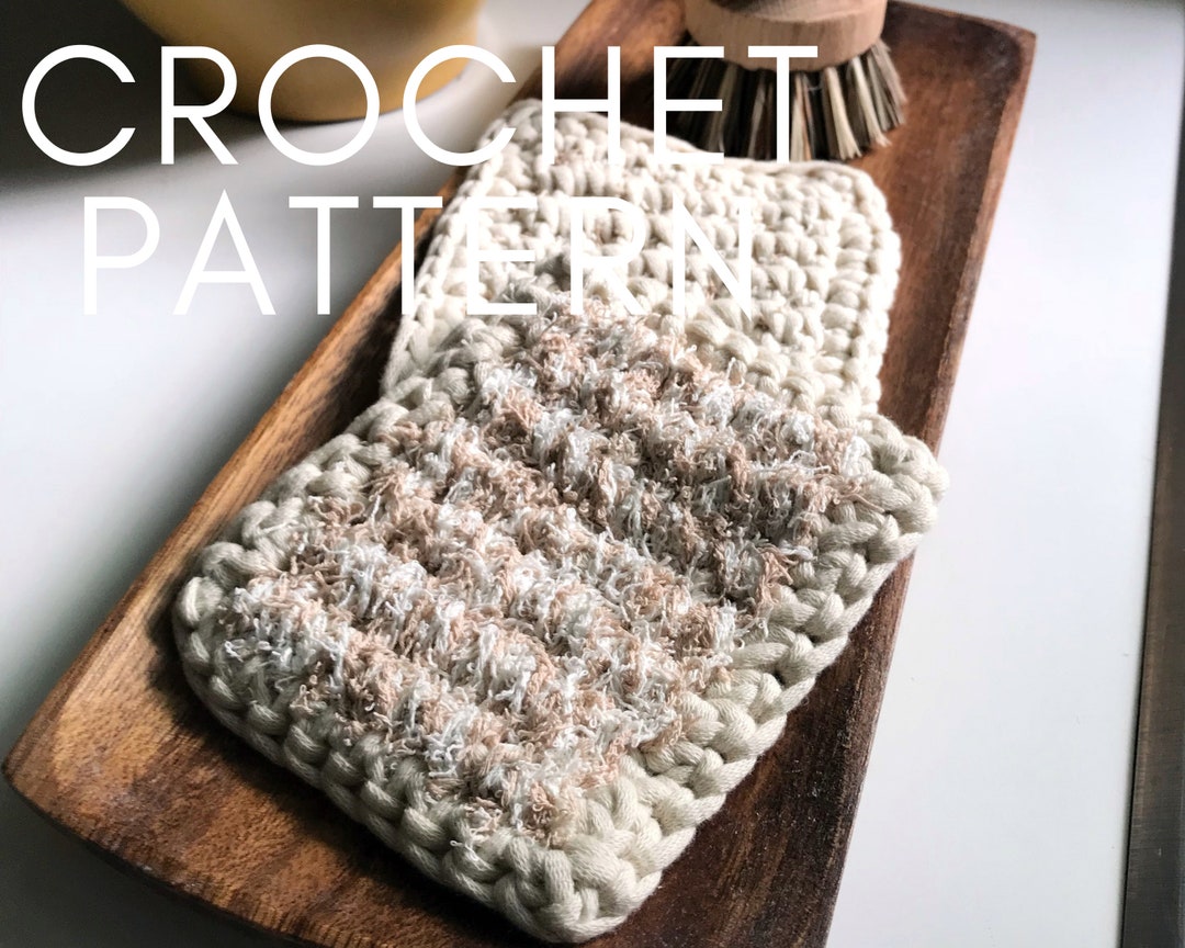 Reusable Dish Sponge Crochet Pattern, DIY Crochet Pattern, Milk and ...