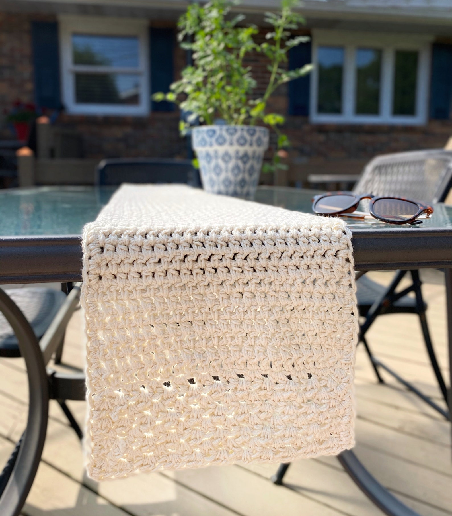 Crochet Table Runner Pattern, Easy Crochet Coffee Table Decor - Etsy