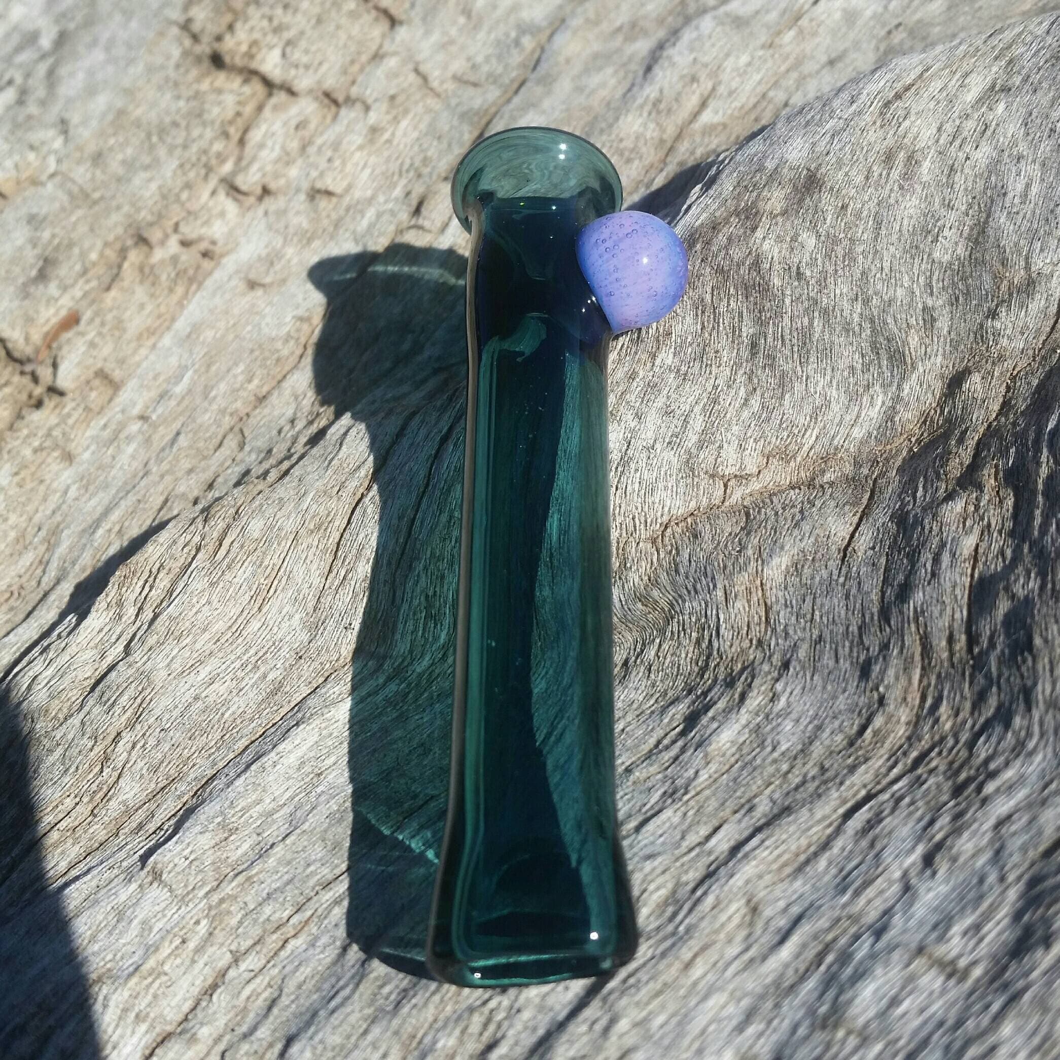 Lake Green one-hitter with electric purple blub | Etsy