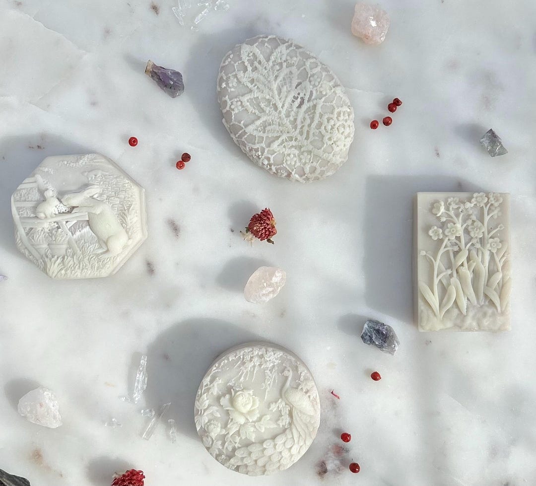 Purple Brazilian Clay Bas Relief Soaps - Etsy
