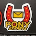 Mouthwashing Pony Express Logo Sticker - Etsy