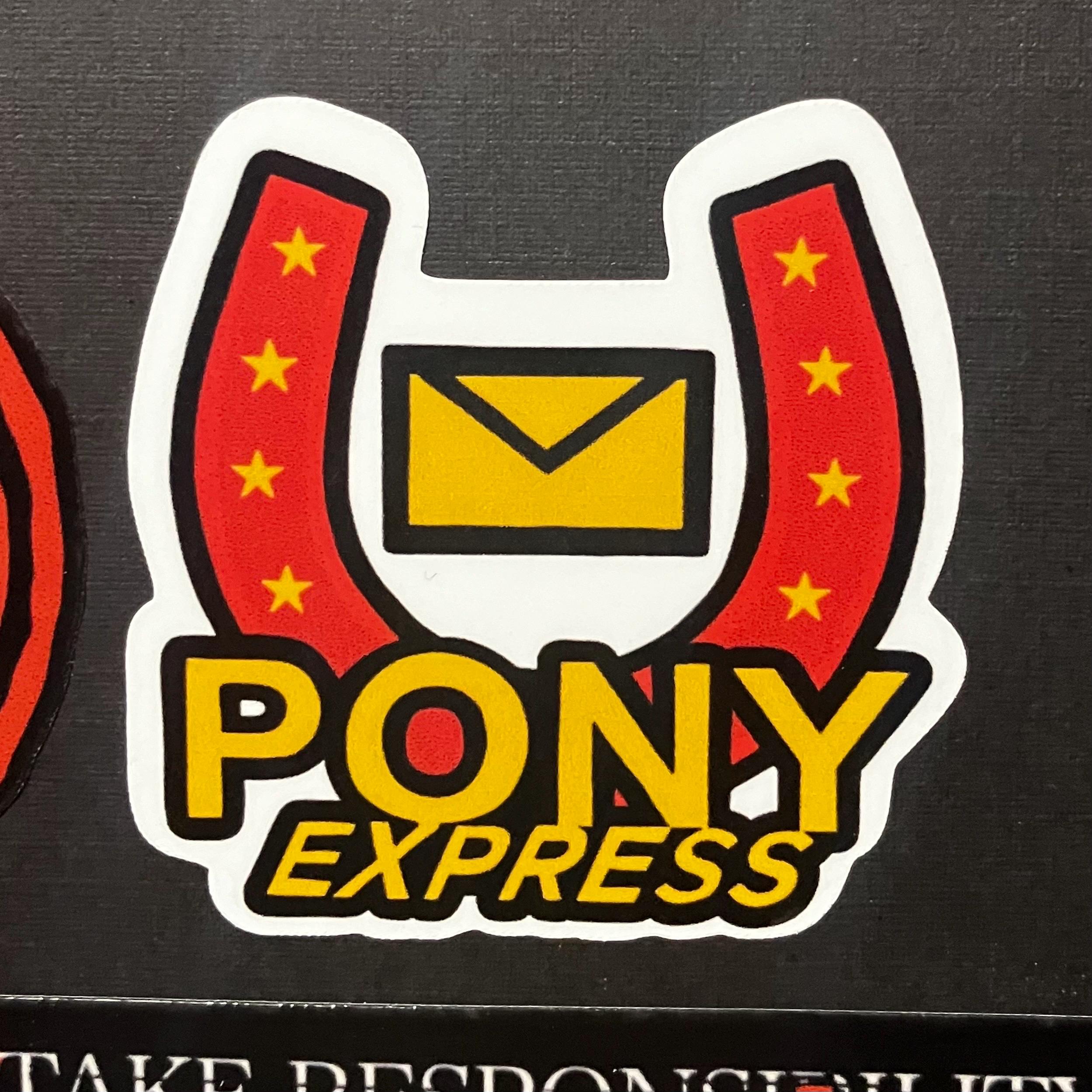 Mouthwashing Pony Express Logo Sticker - Etsy