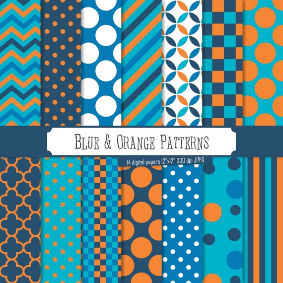 Free Download Blue And Orange Patterns - home wallpaper