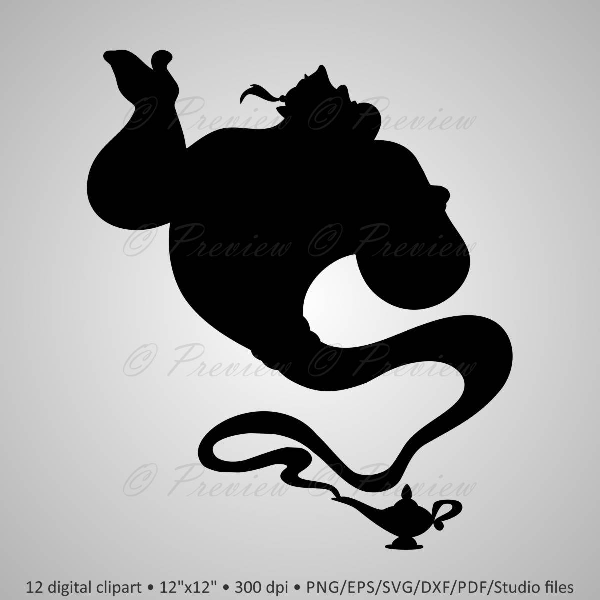 Buy 2 Get 1 Free Digital Clipart Aladdin Silhouettes cartoon | Etsy