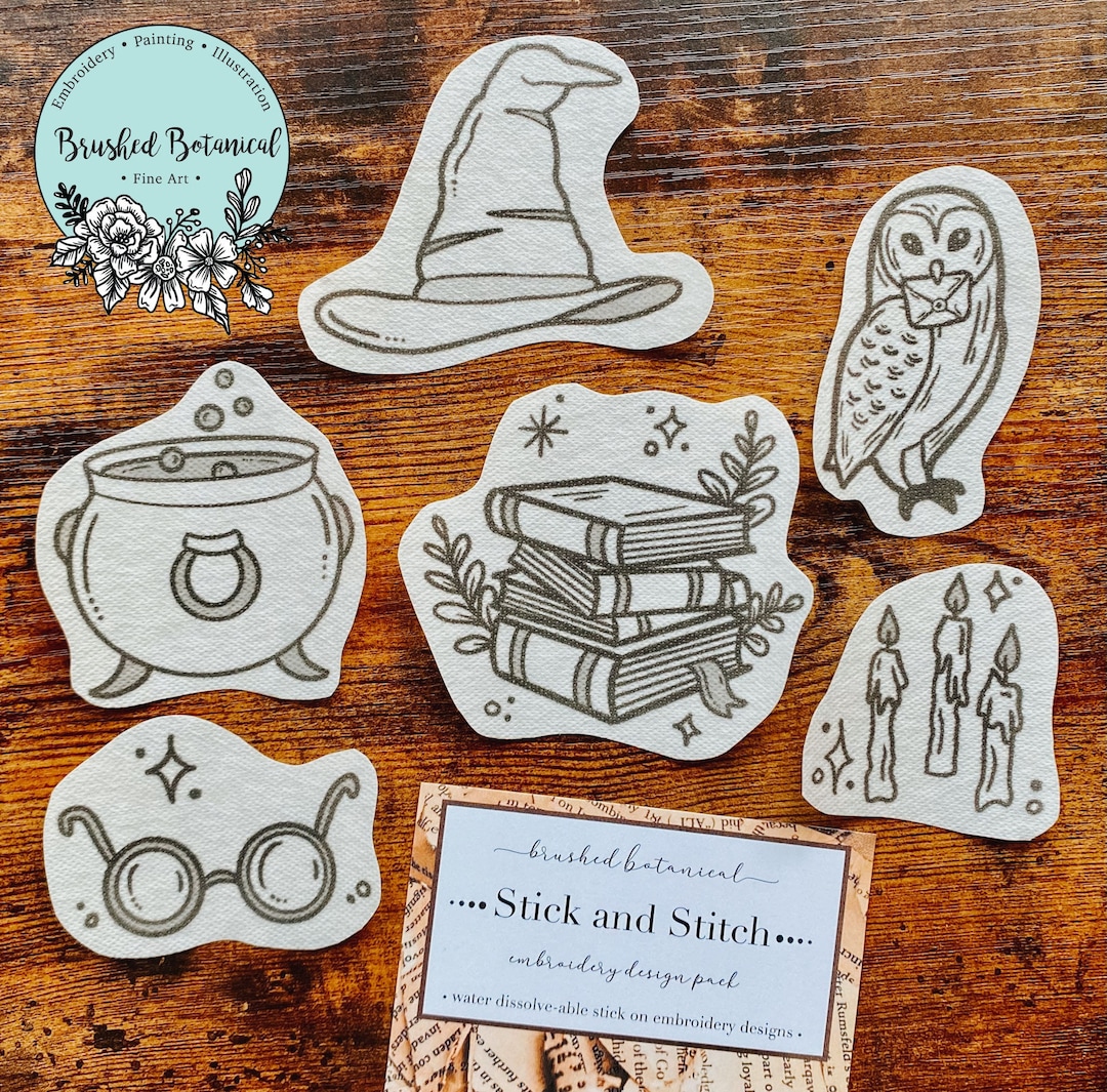 Embroidery "wizard Wonders" Stick and Stitch Pack - Etsy