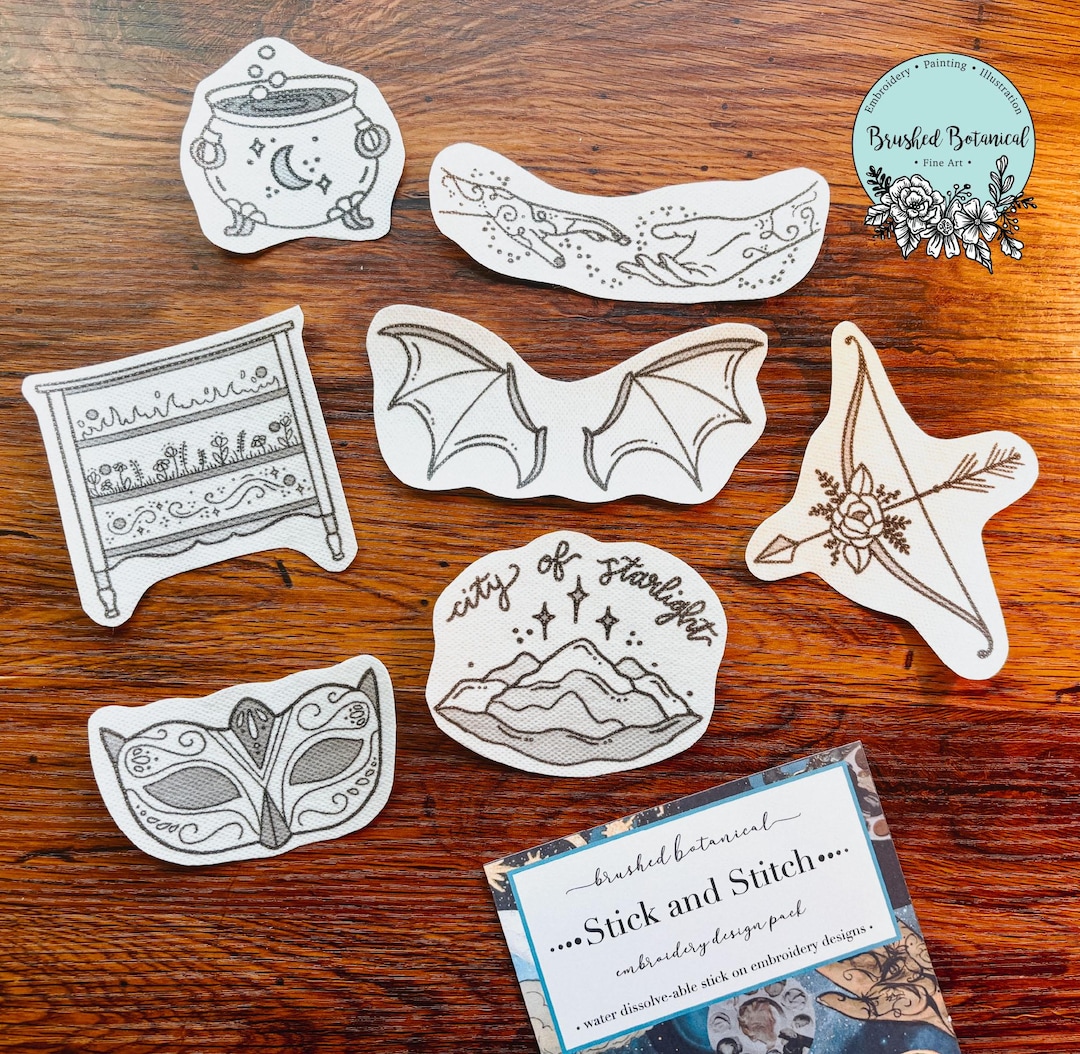 Embroidery "acotar" Inspired Stick and Stitch Pack - Etsy