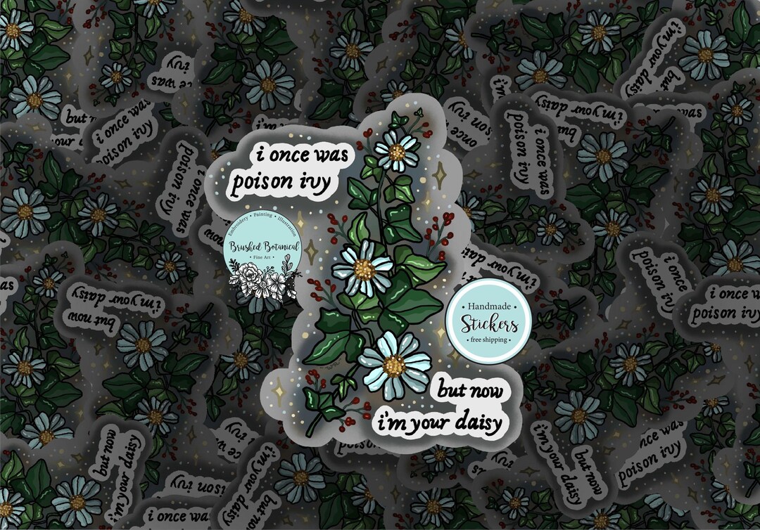 Poison Ivy and Daisy Music Inspired Sticker - Etsy