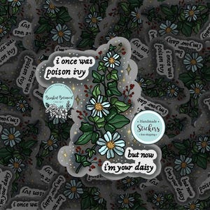 Poison Ivy and Daisy Music Inspired Sticker - Etsy