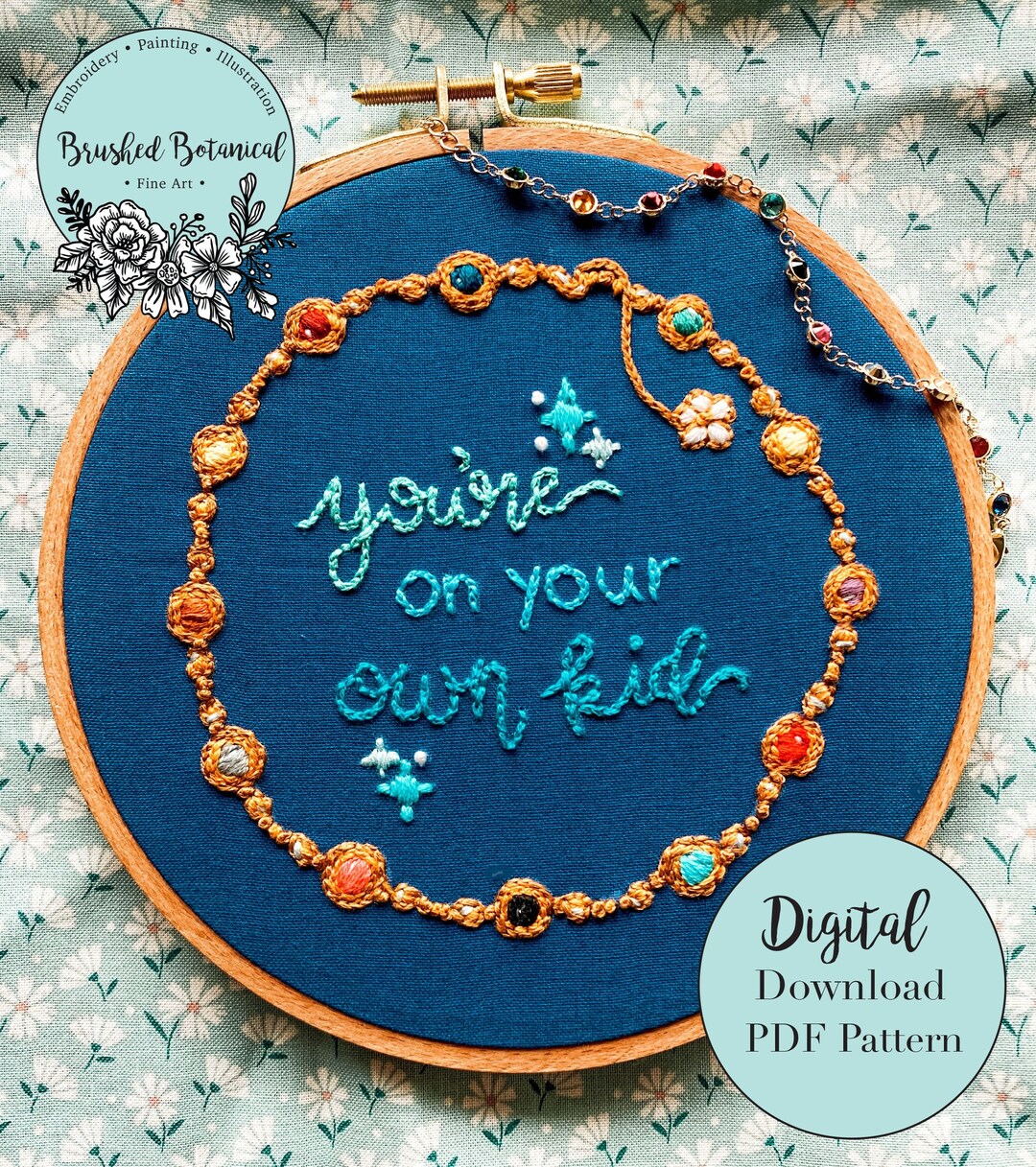 Midnight Bracelet Inspired Embroidery PDF Pattern - Etsy