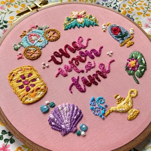 Fairytale Princess "once Upon a Time" Embroidery PDF Pattern - Etsy