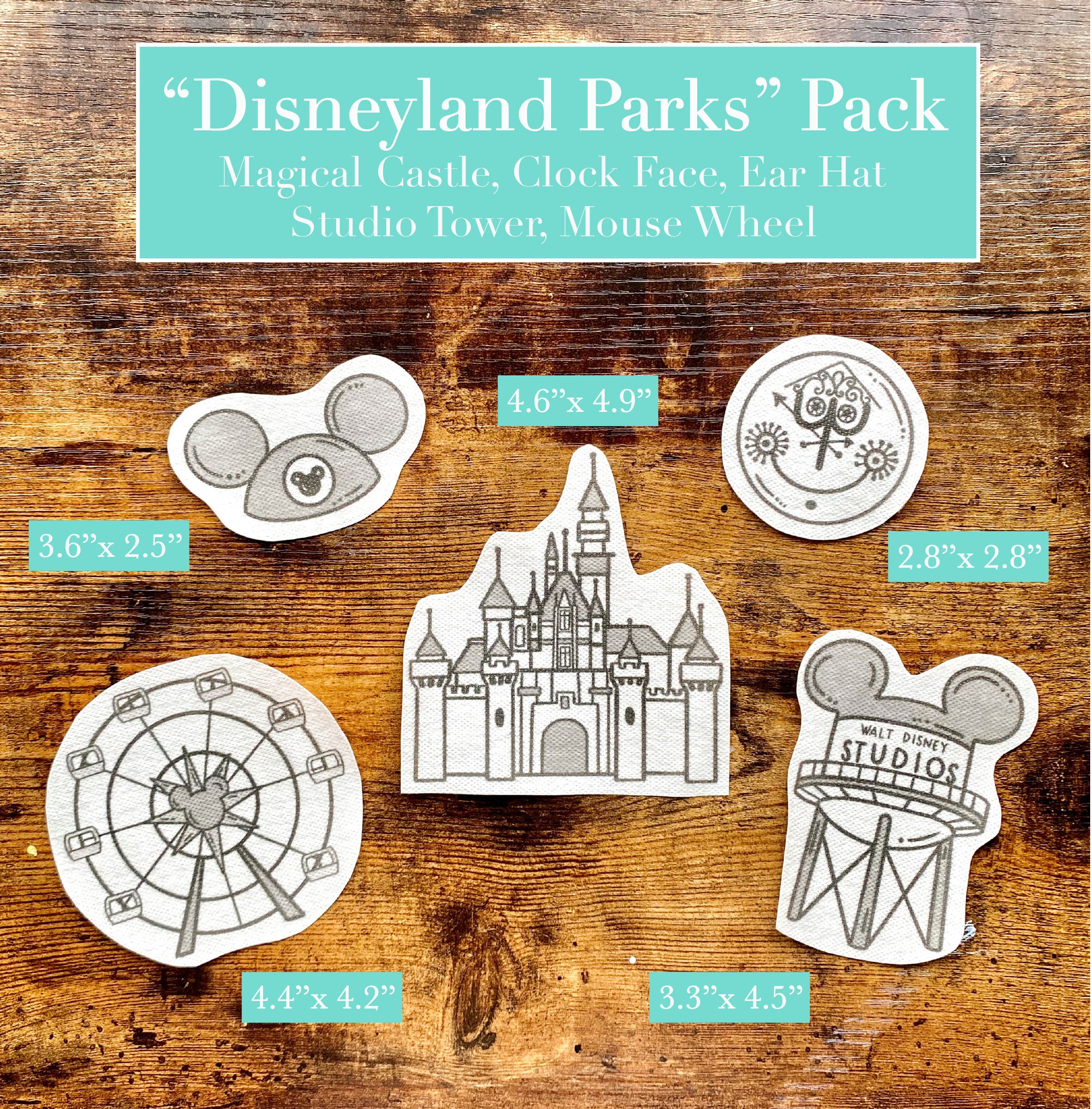 Embroidery disneyland Parks Inspired Stick and - Etsy