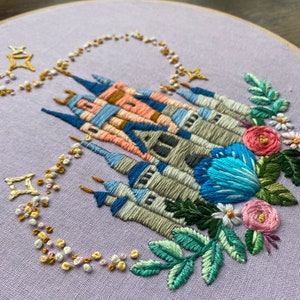 Floral Magical Castle Embroidery PDF Pattern - Etsy