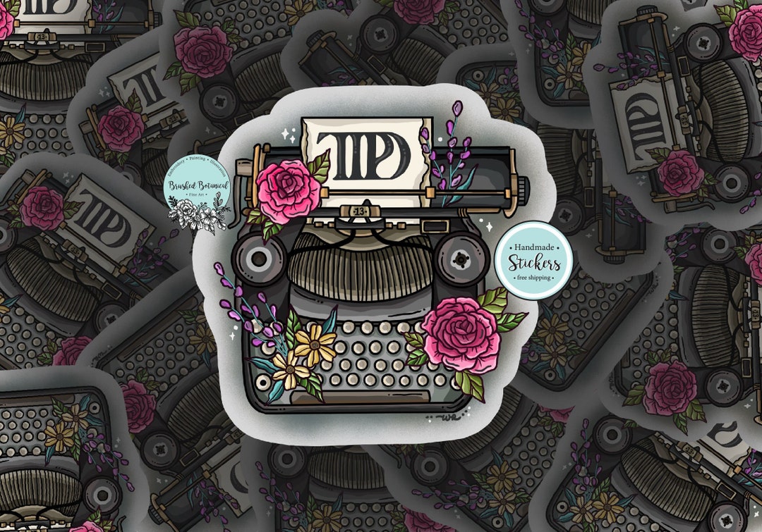 Taylor Swift the Tortured Poets Department Floral Typewriter Sticker - Etsy