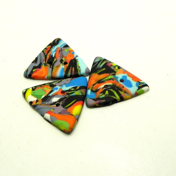 Black Triangle Buttons - Etsy