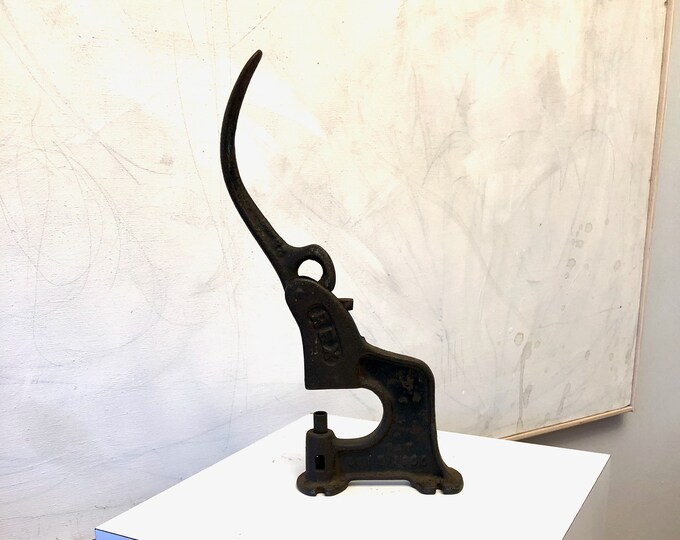 Antique Rex Rivet Press Punch Tool Cast Iron #27 Grommet Leather Work ...