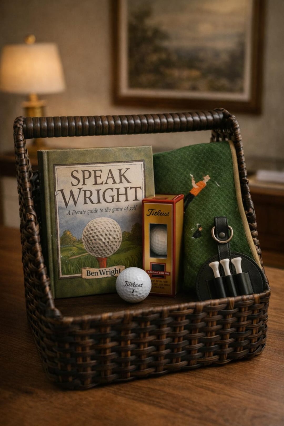 Curated Golf Gift Set – Vintage Book, Titleist Ball, Towel & Tee Holder ...