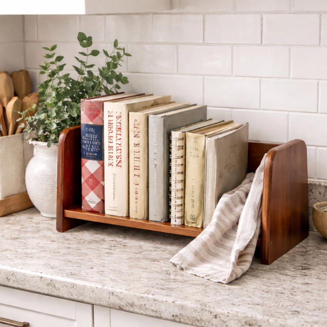 Vintage Solid Wood Book Holder - Etsy