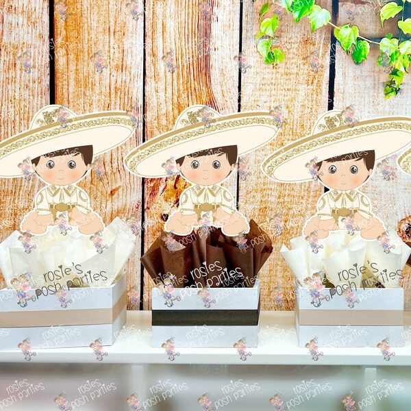 Mi Bautizo Center Piece Charro - Etsy