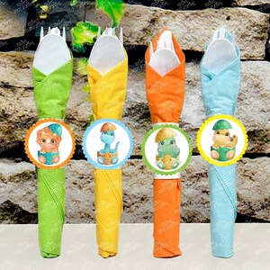 Dinosaur Baby Shower | Dinosaur Theme Utensil Favor | Dinosaur Party ...