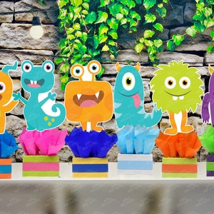 Monster Birthday Centerpieces | Little Monsters Theme | Cute Birthday ...