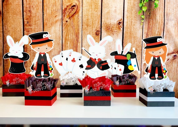 Magician Birthday Decorations Magician Centerpiece Magic Show Magician ...