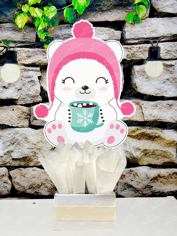 Centros De Mesa Para Baby Shower Con Temática De Invierno