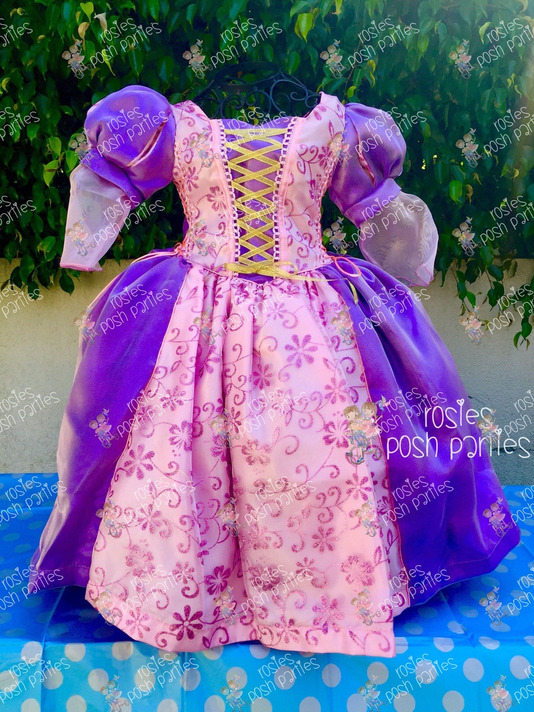 Tangled Rapunzel Dress for Birthday Costume or Photo Shoot Tangled ...