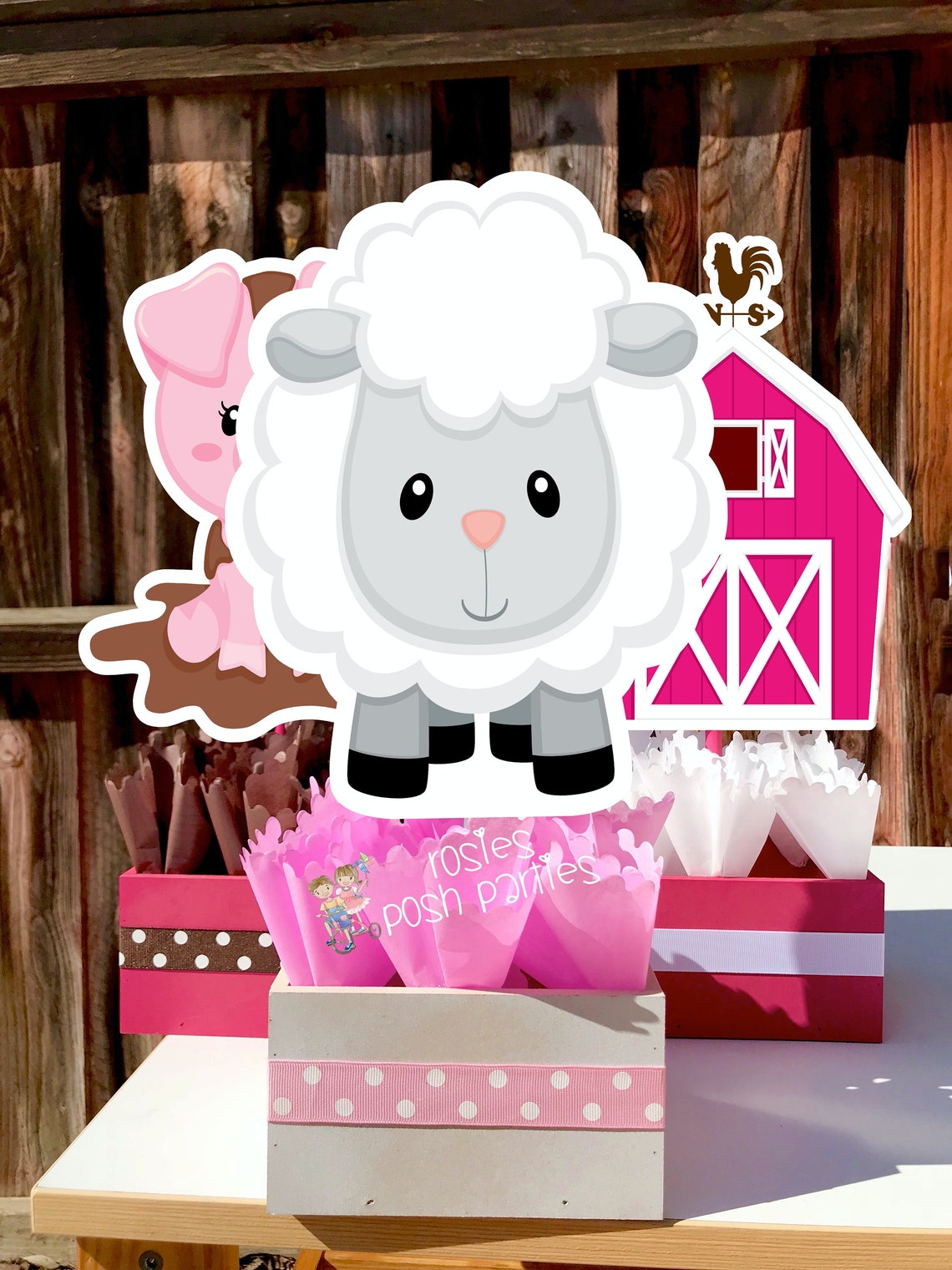 Pink Farm Theme Girl Farm Birthday Pink Farm Party Farm - Etsy