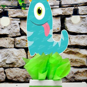 Monster Birthday Centerpieces Little Monsters Cute Birthday Party Wood ...