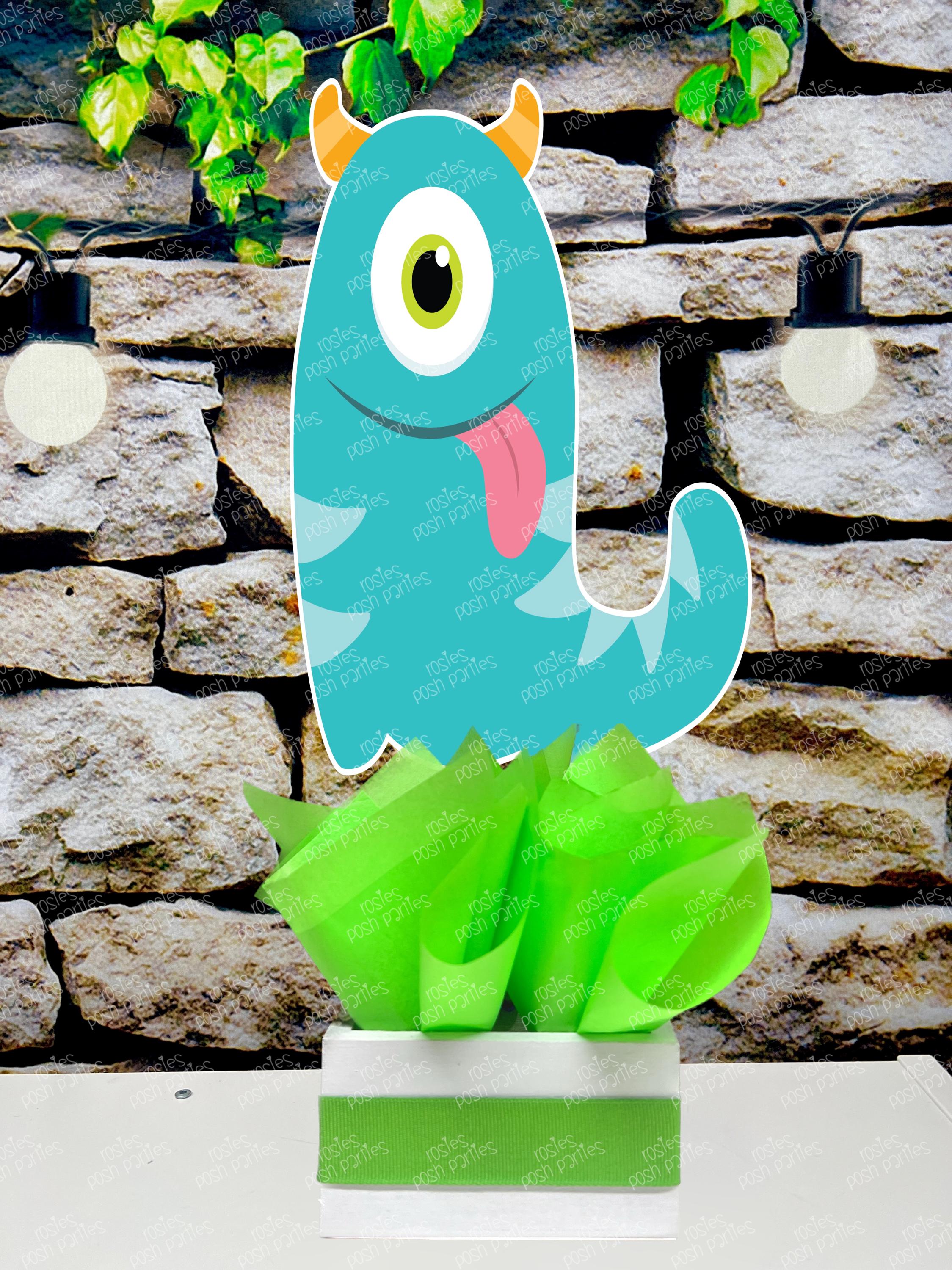 Monster Birthday Centerpieces Little Monsters Cute Birthday Party Wood ...