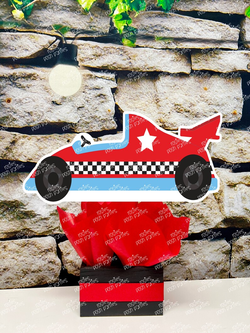 Race Car Theme Boy Race Car Baby Shower Centerpiece - Etsy