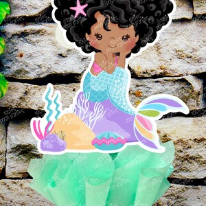 African American Mermaid | Mermaid Baby Shower | Under the Sea Theme ...