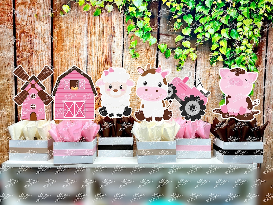 Pink Farm Theme Girl Farm Birthday Pink Farm Party Farm - Etsy
