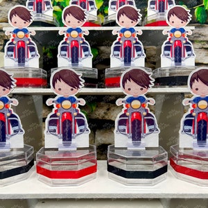 Motorcycle Theme Party Candy Jar Favor | Biker Baby Shower | Motorcycle ...