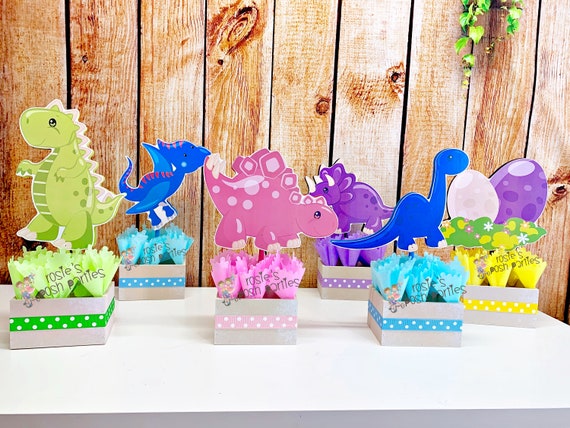 Dinosaur birthday party Girl Pink Dinosaur centerpiece Dinosaur party ...