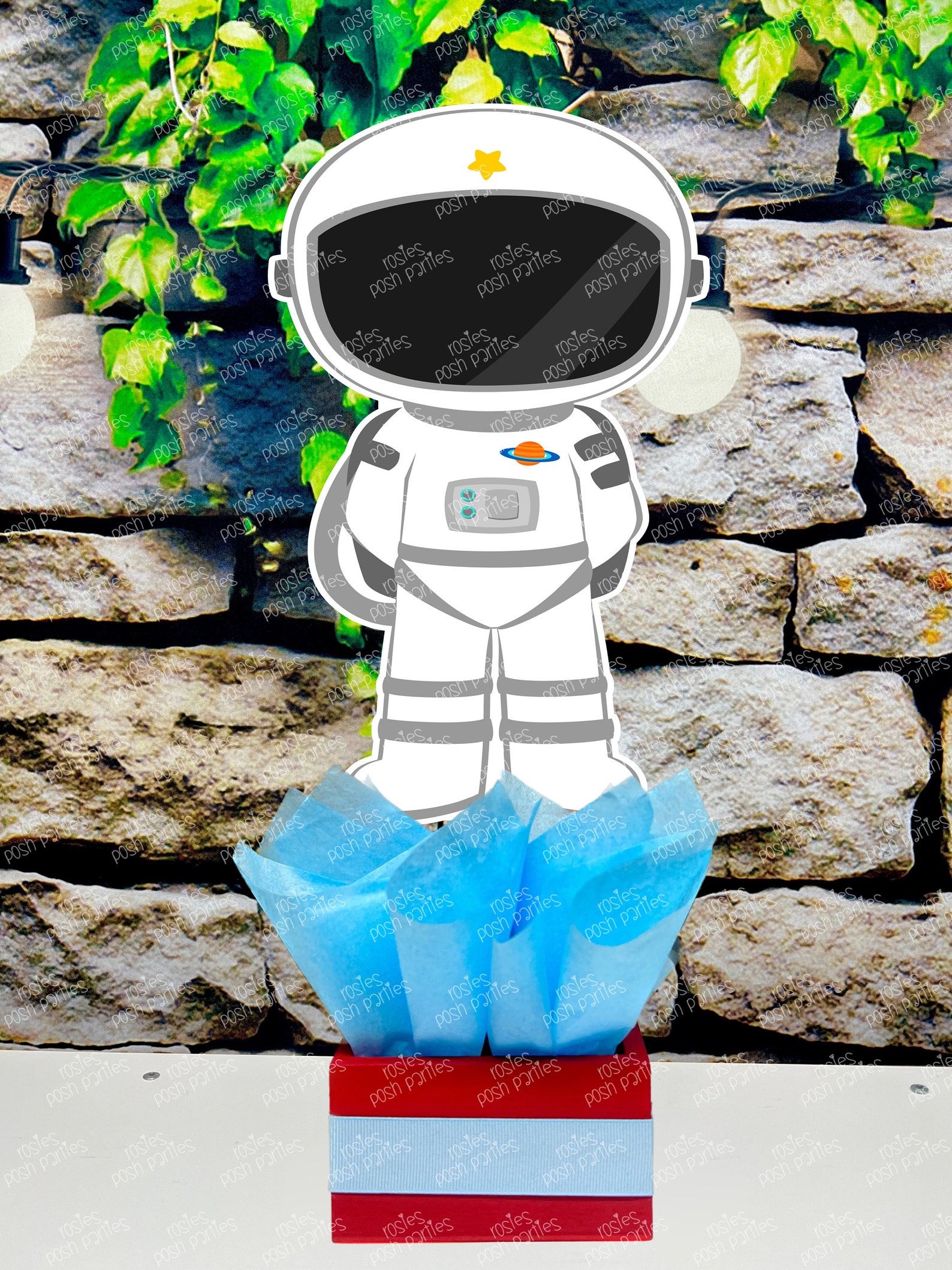 Outer Space Blast off Centerpiece Decoration Spaceship Outer Planets ...