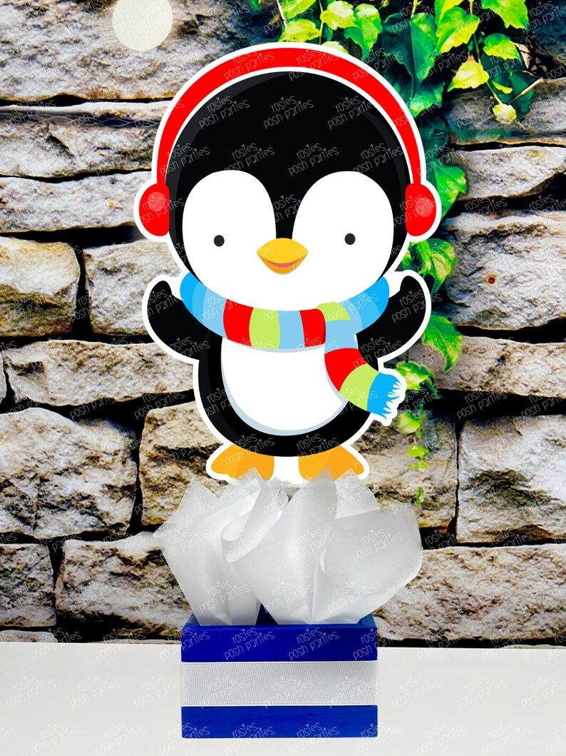 Penguin Birthday Theme | Winter Wonderland Centerpieces | Penguin Theme ...