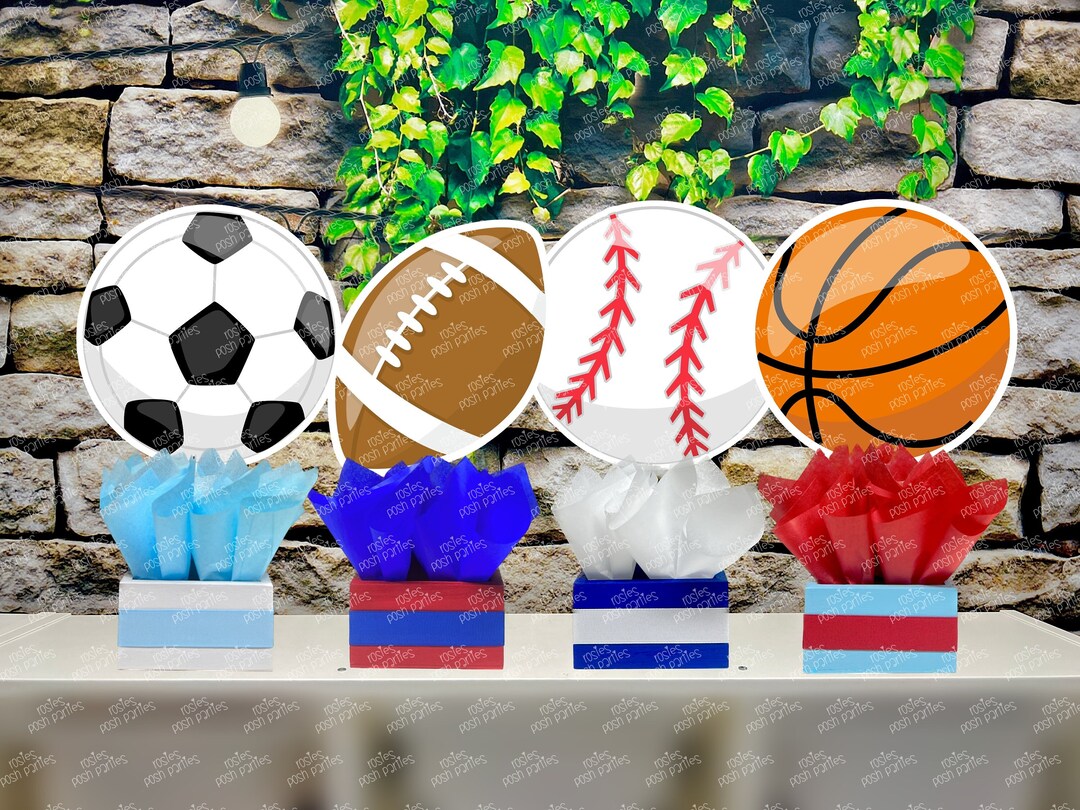 Sports Theme Centerpiece Sport Party Sports Birthday Soccer Football ...