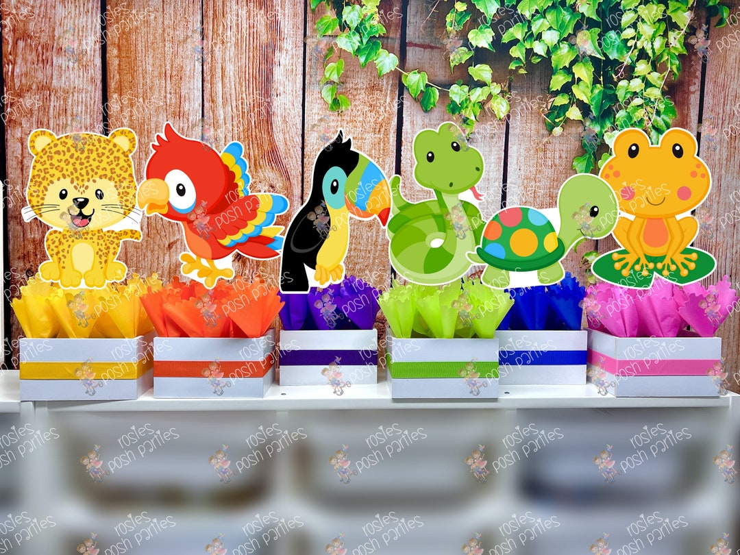 Rainforest Animal Theme Tropical Rainforest Birthday - Etsy