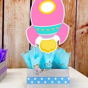 Outer Space Blast off Centerpiece Decoration Rocket Ship Outer - Etsy