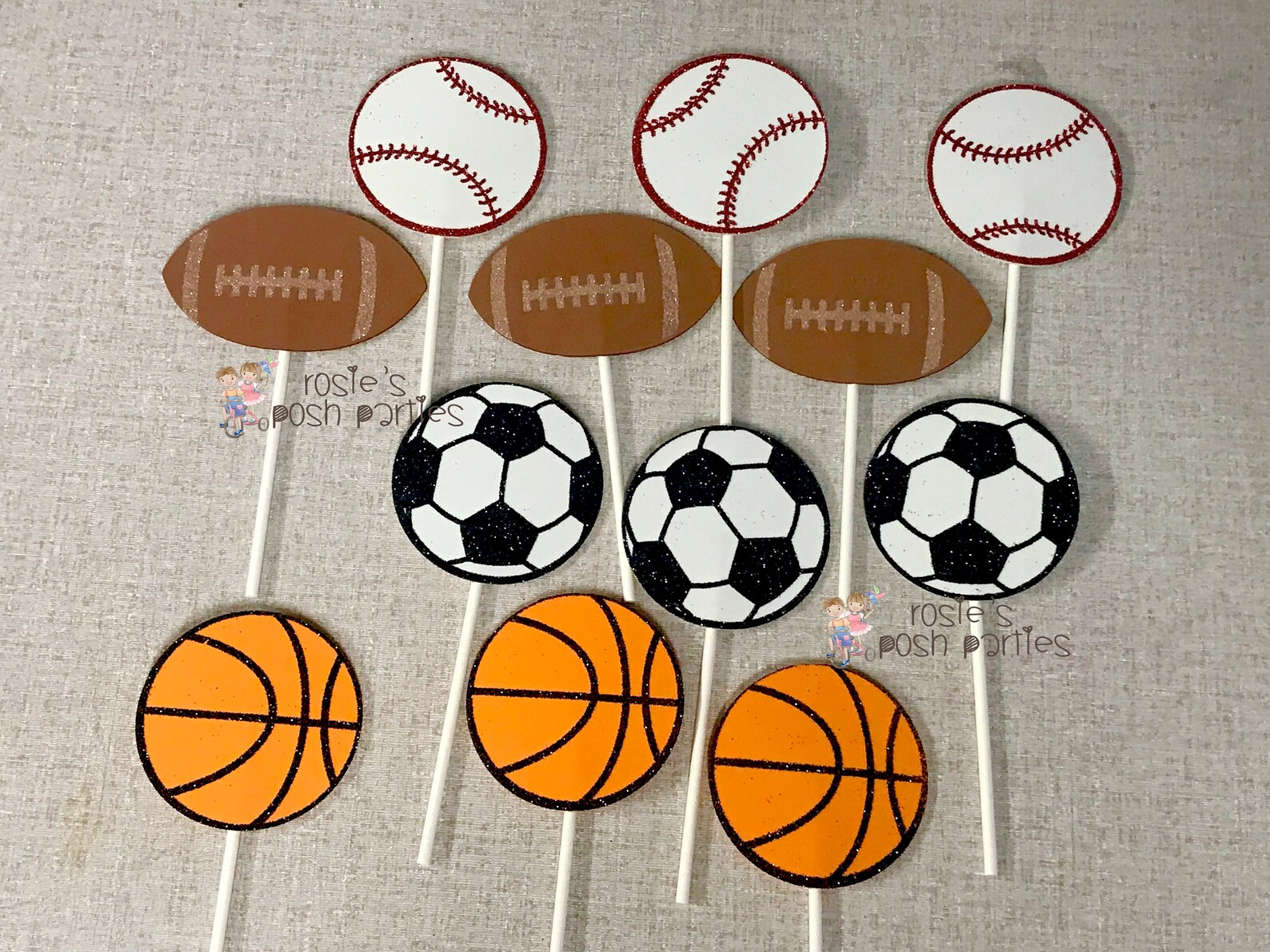 Sports Theme Cupcake Toppers Centerpiece Sport Party Sports - Etsy