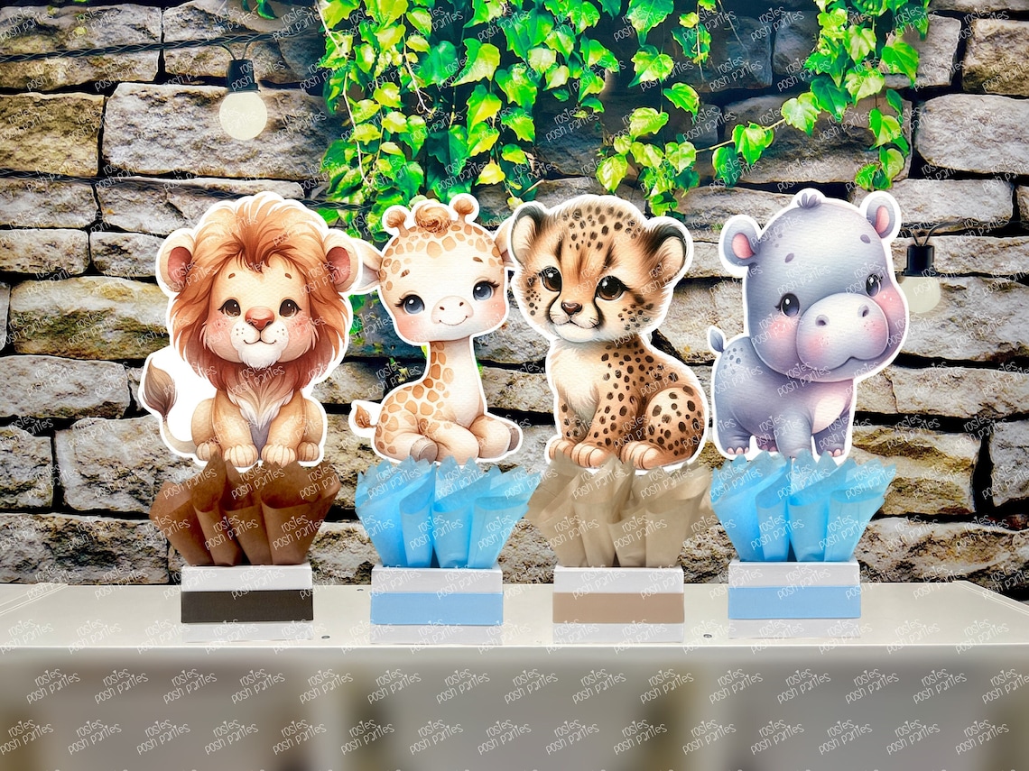 Baby Jungle Theme | Safari Baby Shower | Jungle Safari Centerpiece ...