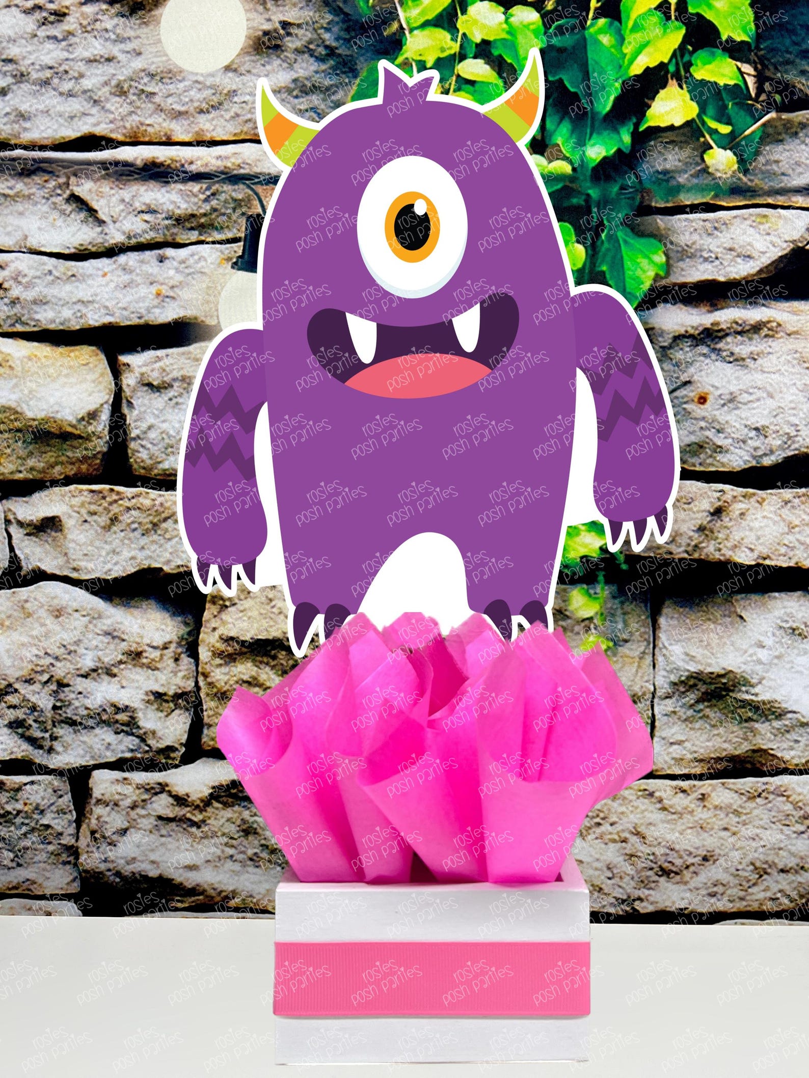 Monster Birthday Centerpieces Little Monsters Cute Birthday Party Wood ...