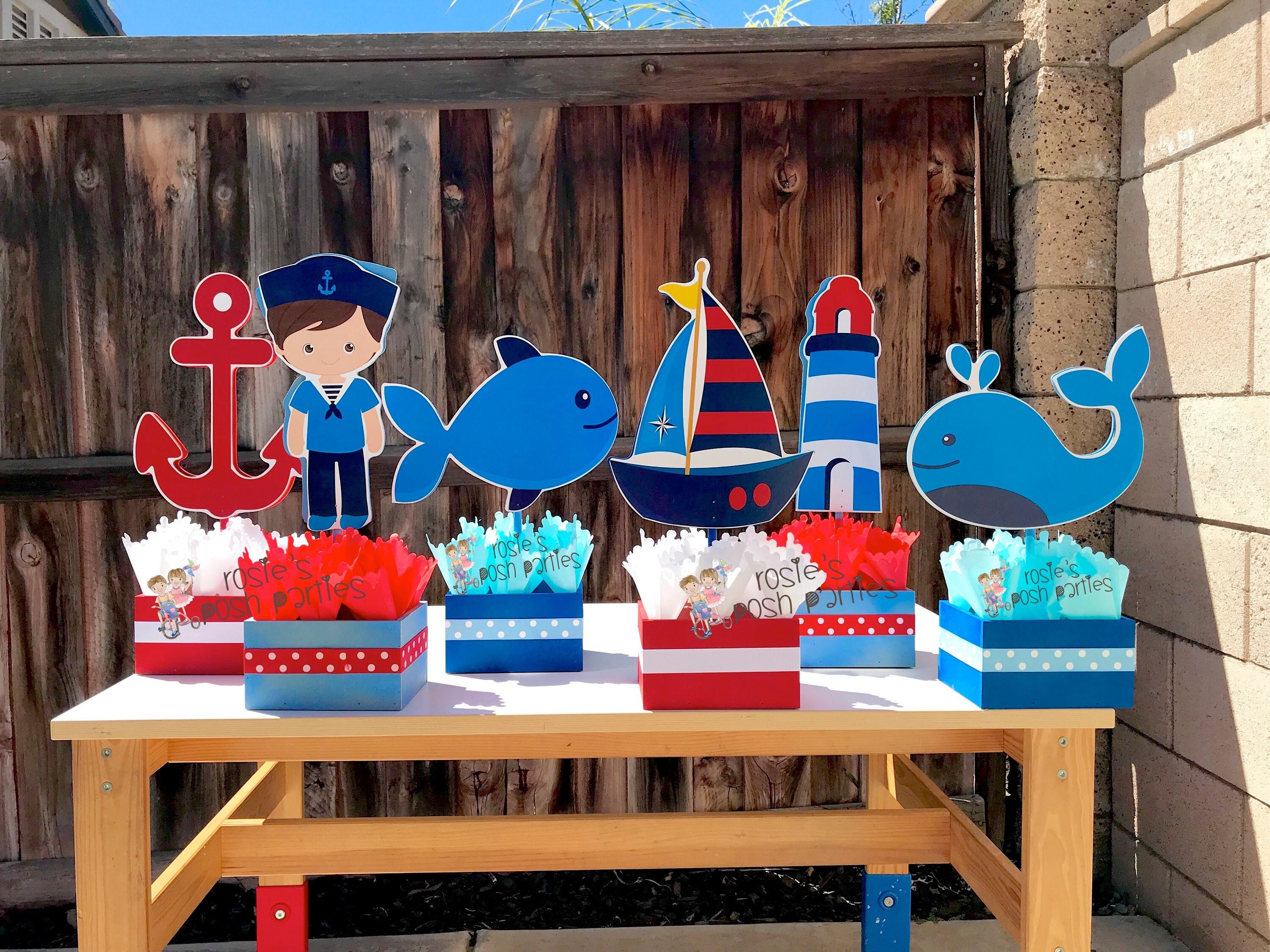 Nautical Boy Baby Shower Nautical Birthday Centerpiece for | Etsy