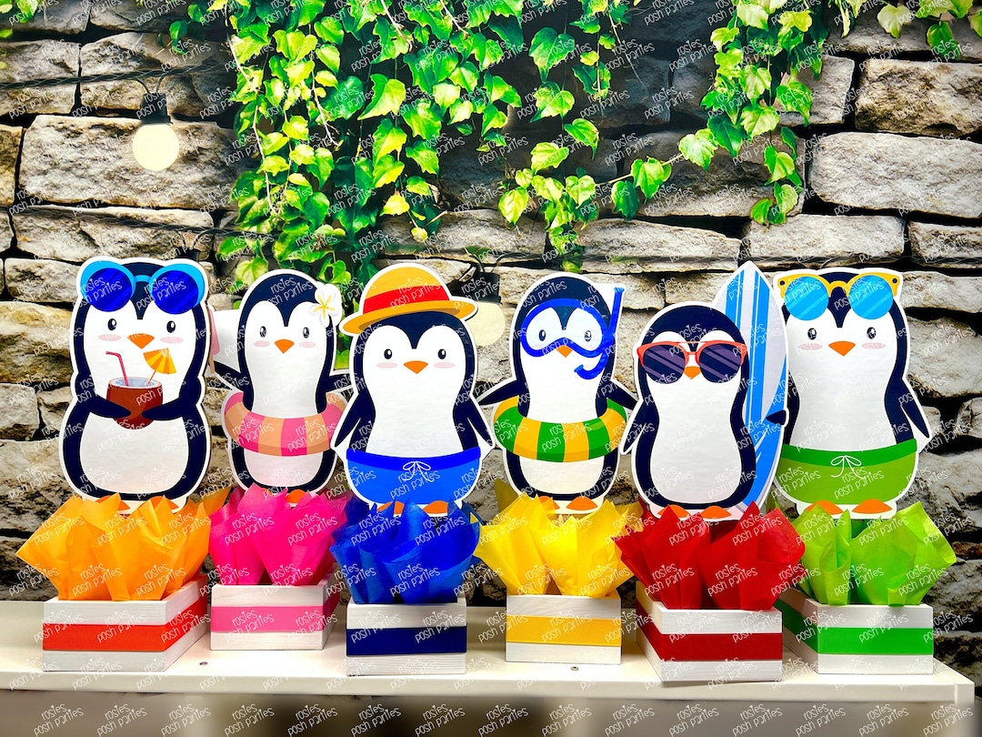 Penguin Birthday Theme | Winter Wonderland Centerpieces | Penguin Theme ...