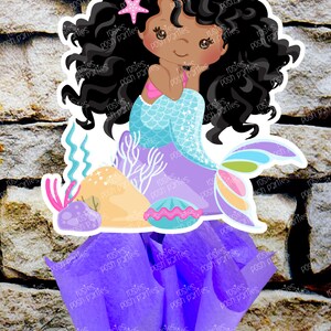 African American Mermaid | Mermaid Baby Shower | Under the Sea Theme ...