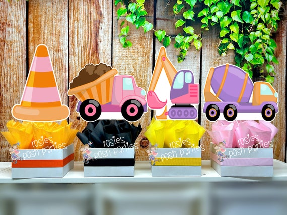 Construction Theme | Construction Birthday Party Centerpiece Decoration ...